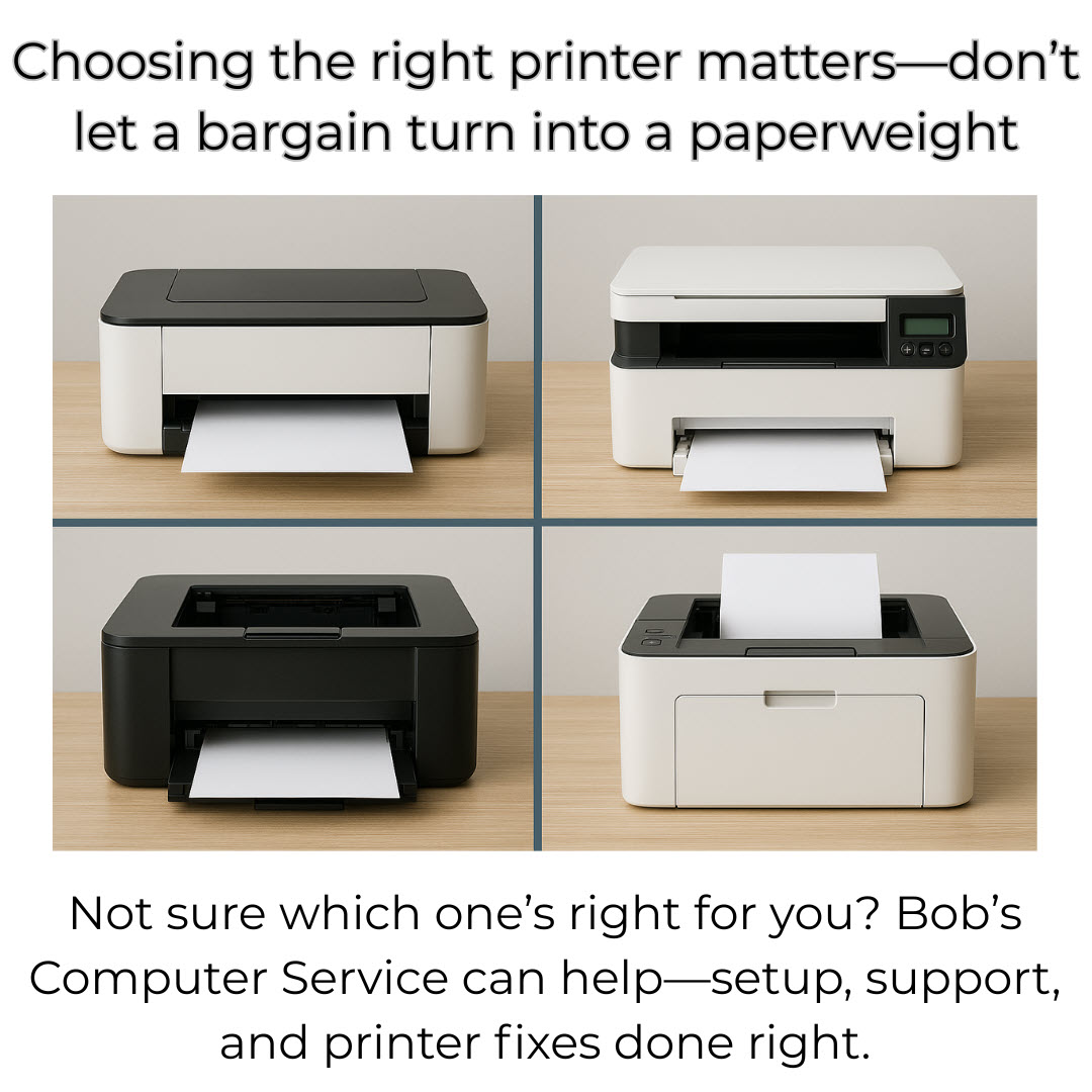 Print Smarter, Not Harder: Choosing the Best Printer for Home or Office - Bob's Computer Service